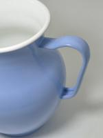 China Solid Color Plain Belly Shaped Enamel Pitcher Durable Enamel Kettle Enamel Tableware For Daily Drink Storage for sale