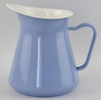 China Solid Color V Shaped Enamel Pitcher Minimalist Enamel Kettle Enamel Tableware Smooth Enamel Cookware for sale