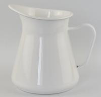 China Solid Color V Shaped Enamel Pitcher Minimalist Enamel Kettle Enamel Tableware Smooth Enamel Cookware for sale