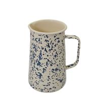 China Fashionable Splatter Enamel Pitcher High Quality Carbon Steel Enamel Tableware Smooth Enamel Can for sale