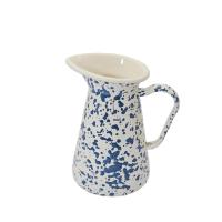 China Modern Style Splatter V Shaped Enamel Pitcher Carbon Steel Enamel Kettle Enamel Tableware for sale