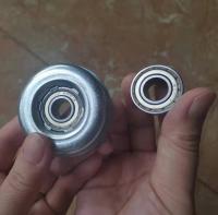 China Customized 28mm 6001ZZ Flange Mount Ball Bearing Conveyor Rollers 60x56x12 for sale