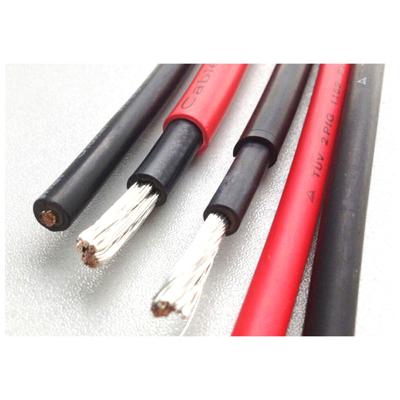 China PV1-F Solar Cable 4mm2 TUV EN50618 H1Z2Z2-K 1500V DC XLPO Insulated Black for sale
