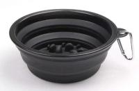 China Portable Collapsible Slow Feeder Dog Bowl 35oz Rubber Food Bowl Eco Friendly for sale
