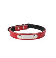 China Custom Durable Dog Collars With Stainless Steel Name Tag for sale
