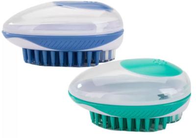 China 11*7.5*6CM Pet Wash Brush Plastic Dog Washing Brush Tool for sale