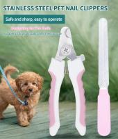 China Stainless Steel Pet Grooming Scissors Dogs Cats Nail Cutter Clippers for sale