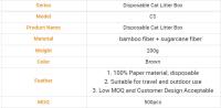 China Eco Friendly Cat Litter Box Biodegradable Molded Paper Disposable Self Cleaning Cat Box for sale