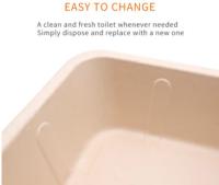 China Eco Friendly Cat Litter Box Biodegradable Molded Paper Disposable Self Cleaning Cat Box for sale