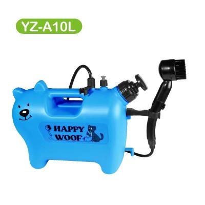 China Blue Portable Dog Washer Happy Woof 10L Dog Grooming Hose Sprayer for sale