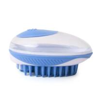 China ABS Pet Wash Brush  Bath Massage Brush Soft Silicone Bristles for sale