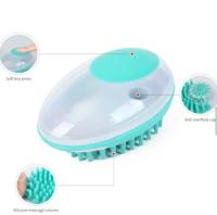 China ABS Pet Wash Brush  Bath Massage Brush Soft Silicone Bristles for sale
