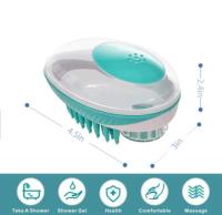China ABS Pet Wash Brush  Bath Massage Brush Soft Silicone Bristles for sale