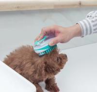 China Plastic Soft Pet Wash Brush Silicone  Dog Shower Brush for sale