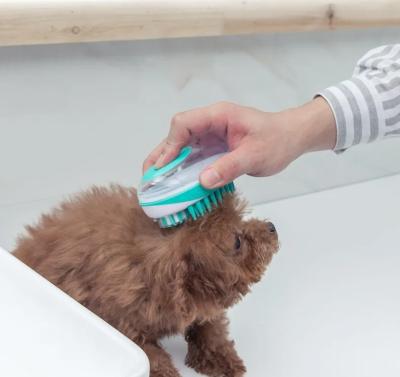 China Plastic Soft Pet Wash Brush Silicone  Dog Shower Brush for sale