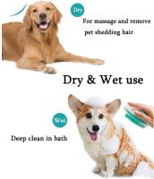 China ABS Pet Wash Brush  Bath Massage Brush Soft Silicone Bristles for sale