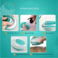 China ABS Pet Wash Brush  Bath Massage Brush Soft Silicone Bristles for sale