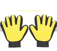 China Soft Silicone Pet Grooming Brush Glove Enhanced for sale