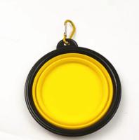 China No Spill Foldable Plastic Pet Food Bowls Travel Raised Insulated Portable Dog Bowls for sale