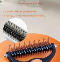 China Red Blue Pet Hair Brush Remover Double Side Pet Dematting Comb Hair Removal for sale