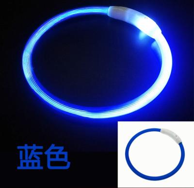 China Led Rechargeable Dog Collar Light Up Night Walking Necklace for sale