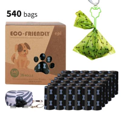 China Custom Cornstarch Dog Poop Bag 100% Biodegradable Eco Friendly Compostable Poop Bag for sale