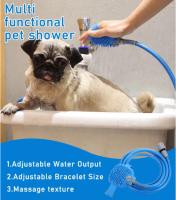 China Indoor Outdoor  Dog Shower Sprayer Scrubber Dog Grooming Set for sale