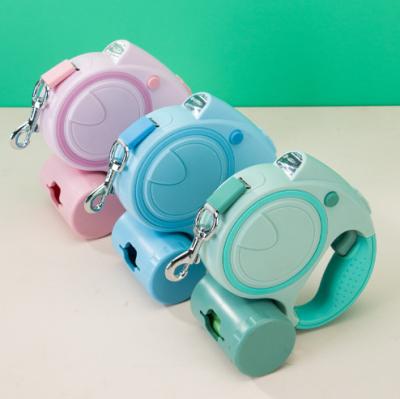 China 3 In 1 LED Dog Leash Nylon Traction Rope Retractable Dog Lead for sale