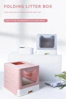 China Plastic Automatic Cat Toilet Box  Self Cleaning Smart Cat Litter for sale