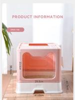 China Plastic Automatic Cat Toilet Box  Self Cleaning Smart Cat Litter for sale