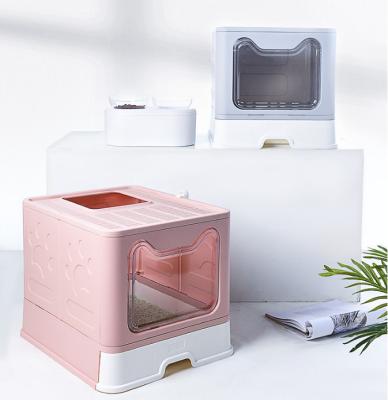China Lined Cat Litter Box Luxury  Liner Enclosed Litter Box for sale