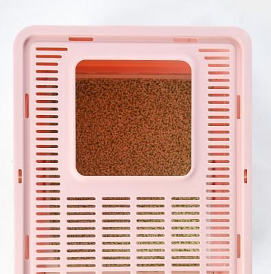 China PSM Foldable Cat Litter Box Custom Large Space Eco Friendly Cat Toilet for sale