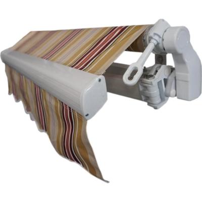 China Luxury HAShaped Windproof Sunshade Manual or Electric Large Retractable Garden Canopy for sale
