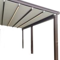 China Folding Canopy with Reinforced Aluminum Alloy Frame for Wind Resistance Foldable Design for Villa Courtyards for sale