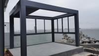 China Luxury Modern Outdoor Pergola Aluminium Waterproof Louver Roof Metal Garden Pergola for sale