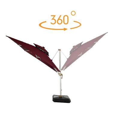 China Factory price Luxury Wind-Resistant Roman Umbrella with Lighting for sale