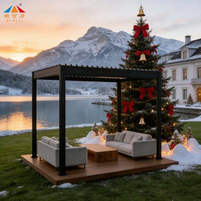 China High Load-Bearing Reinforced Aluminum Alloy Electric Rain Canopy Gazebo for Parking Lot Waiting Area for sale