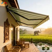 China Large Modern Retractable Aluminum Alloy Electric Sun Canopy Remote Control for Outdoor Garden Mall Entrance Sun Rain Shelter for sale