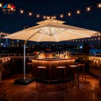 China Villa Garden Thickened Folding Acrylic Sun Umbrella Waterproof Wind-Resistant Outdoor Commercial Shade Umbrella Customized for sale