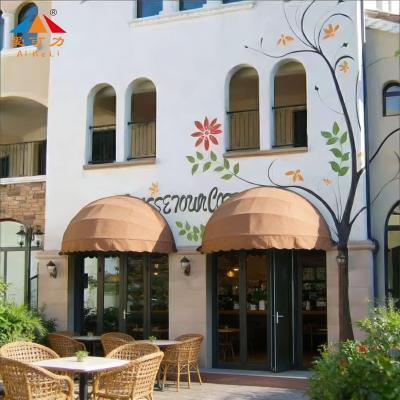 China Outdoor Leisure High Quality Durable Aluminum Alloy Manual Semi-Circular Modern Watermelon-Shaped Premium Decorative Canopy for sale
