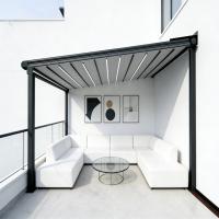 China Electric Folding Canopy with Reinforced Aluminum Alloy Frame for Wind Resistance and Foldable Design for Villa Courtyards for sale