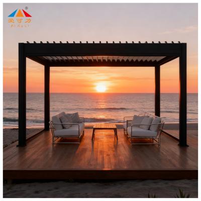 China Electric Intelligent Control Retractable Anti-Corrosion Aluminum Alloy Outdoor Backyard Gazebo with Private Pool Shading for sale