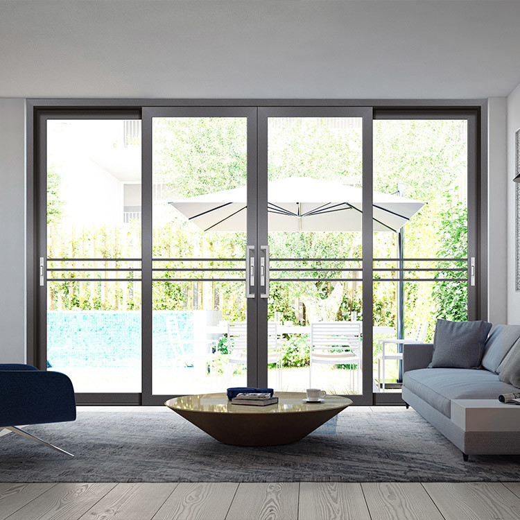 Heavy duty narrow edge sliding doors