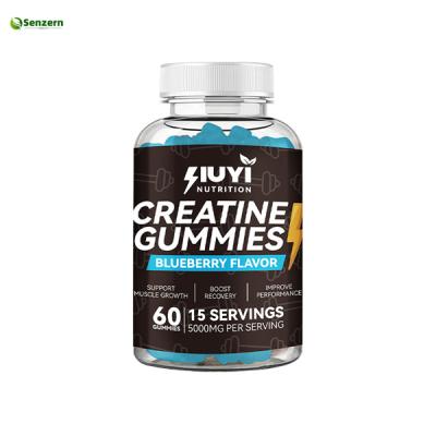 China Blueberry Flavored Creatine Gummies Muscle Building Supplements OEM for sale