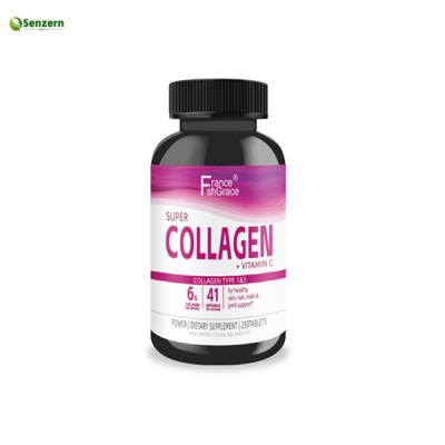 China 60 Tablets Hydrolyzed Bovine Collagen Vitamin C Supplement Good Water Solubility for sale