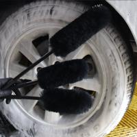 China Flexible Car Rim Cleaning Brush Wheel Woolies Detail Brush 310mm 340mm for sale