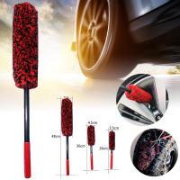 China 27*5cm PP bristle Car Wheel Cleaner Brush Microfiber Woolie Wheel Brush for sale