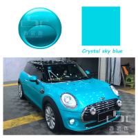 China Water resistant Self Adhesive Sky Blue Pvc Vinyl Car Wrap 1.52*18m for sale