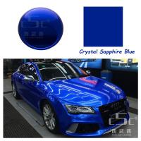 China Water resistant Self Adhesive Sky Blue Pvc Vinyl Car Wrap 1.52*18m for sale