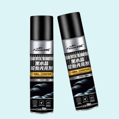 China 650ml Black Shining Car Tyre Wax  Car Tyre Polish Spray Oxidation Resistance for sale